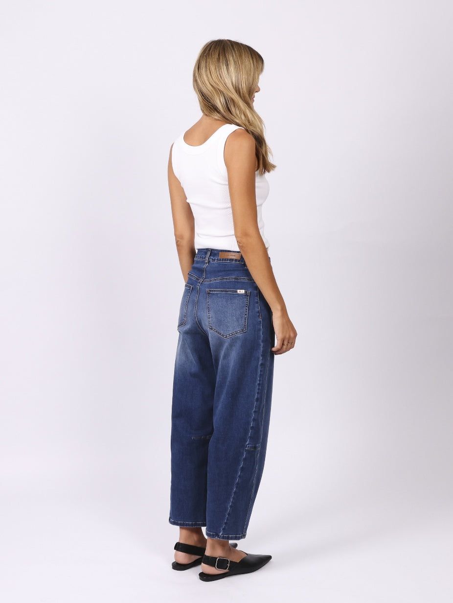 Toni Barrel-Leg Jeans –Blue by Leoni | Florence Store