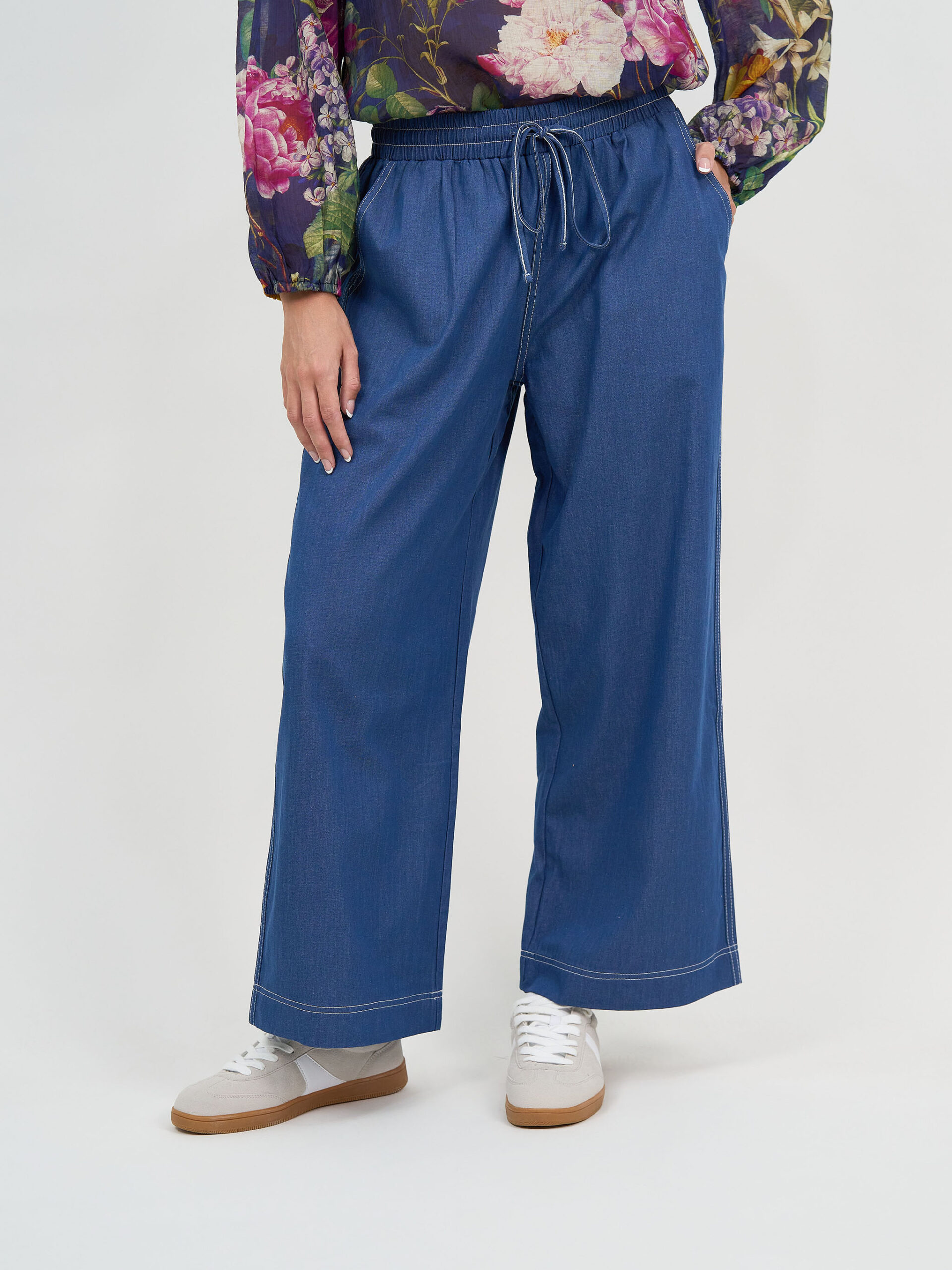 Drawstring Waist Denim –Light Denim by Liberty Rose - Florence Store